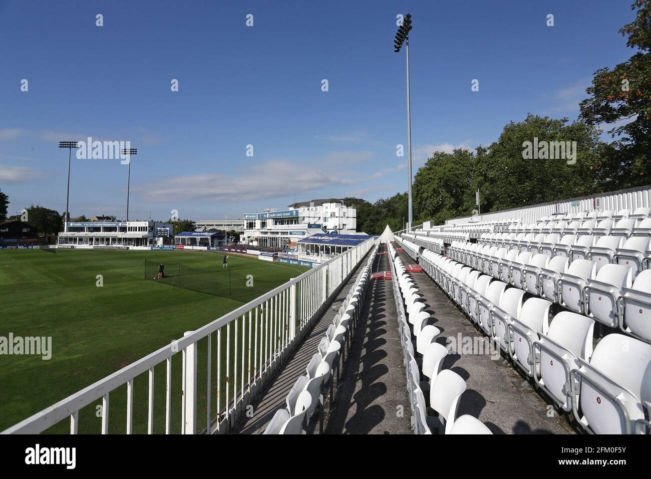 General view of the ground ahead of Essex CCC vs Hampshire CCC ...