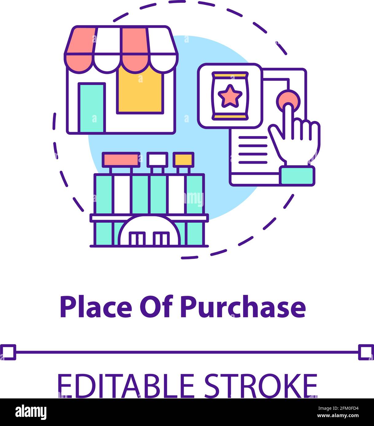 Purchase place concept icon Stock Vector Image & Art - Alamy