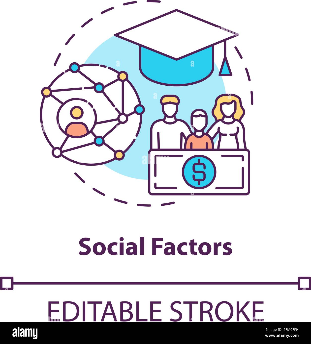 Social factors concept icon Stock Vector Image & Art - Alamy