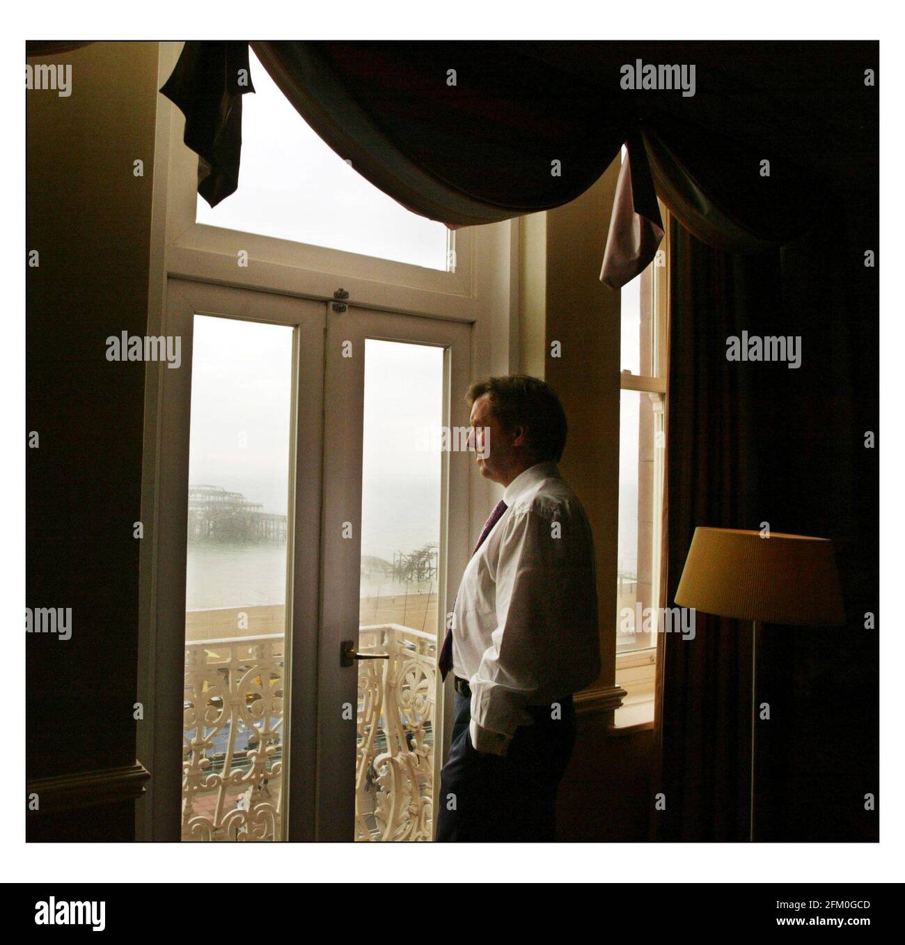 Labour Party Conf....Brighton 2004.....Alan Milburn in his Hotel room ...