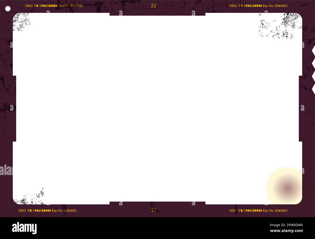 large format film sheet negative,grunge style picture frame, empty film ...