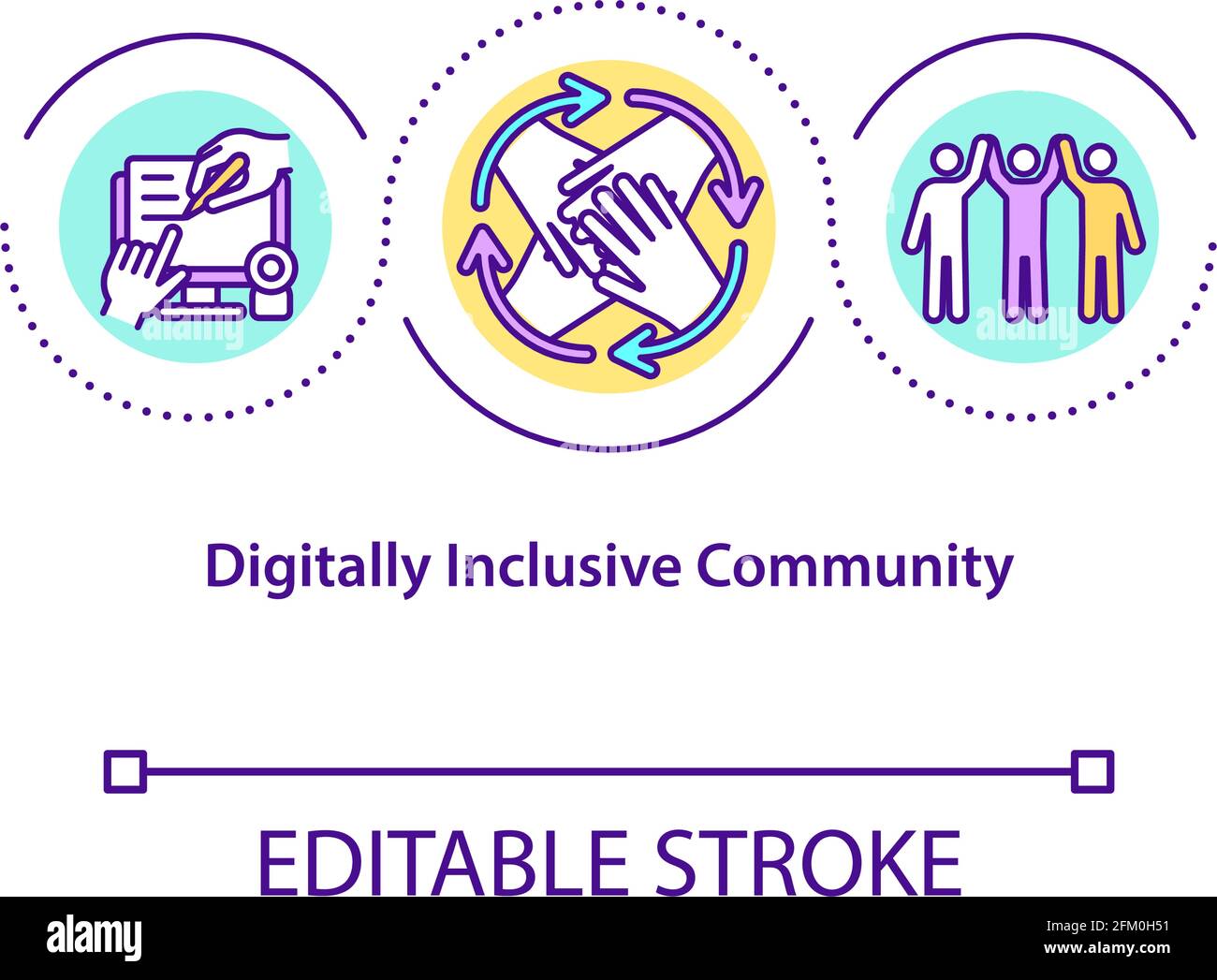 Digitally inclusive community concept icon Stock Vector Image & Art - Alamy