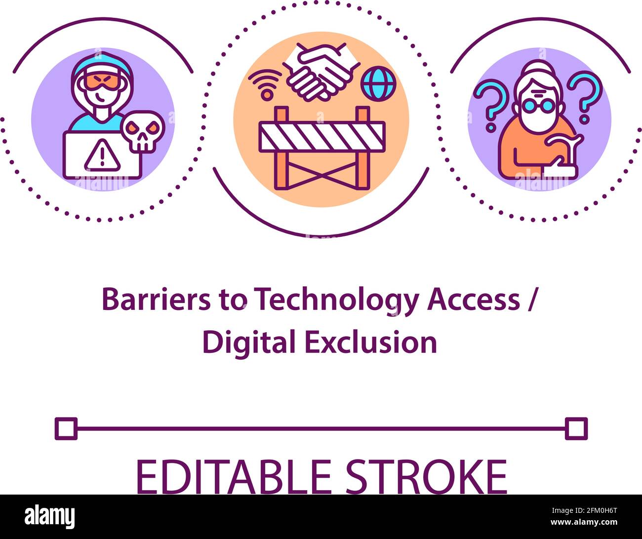 Barriers to technology access concept icon Stock Vector Image & Art - Alamy
