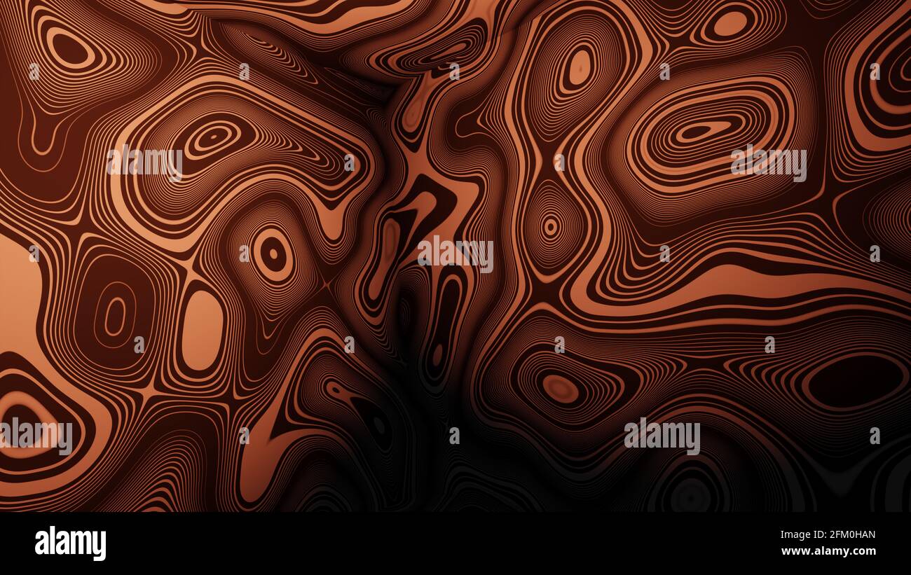 Abstract waves projected on a surface. 3D Illustration Stock Photo - Alamy