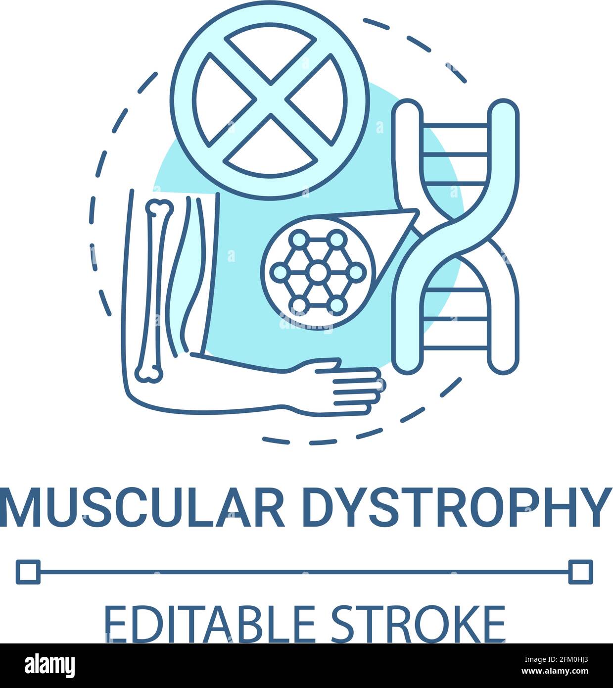 Muscular dystrophy blue concept icon Stock Vector Image & Art - Alamy
