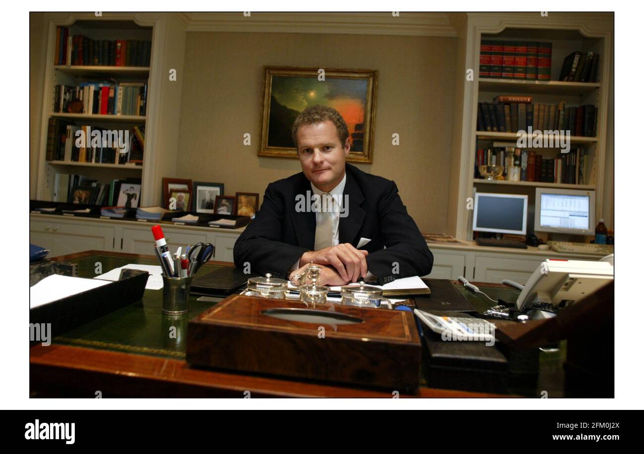 Lord Rothermere in his office at Allied newspapers in Kensington.pic ...