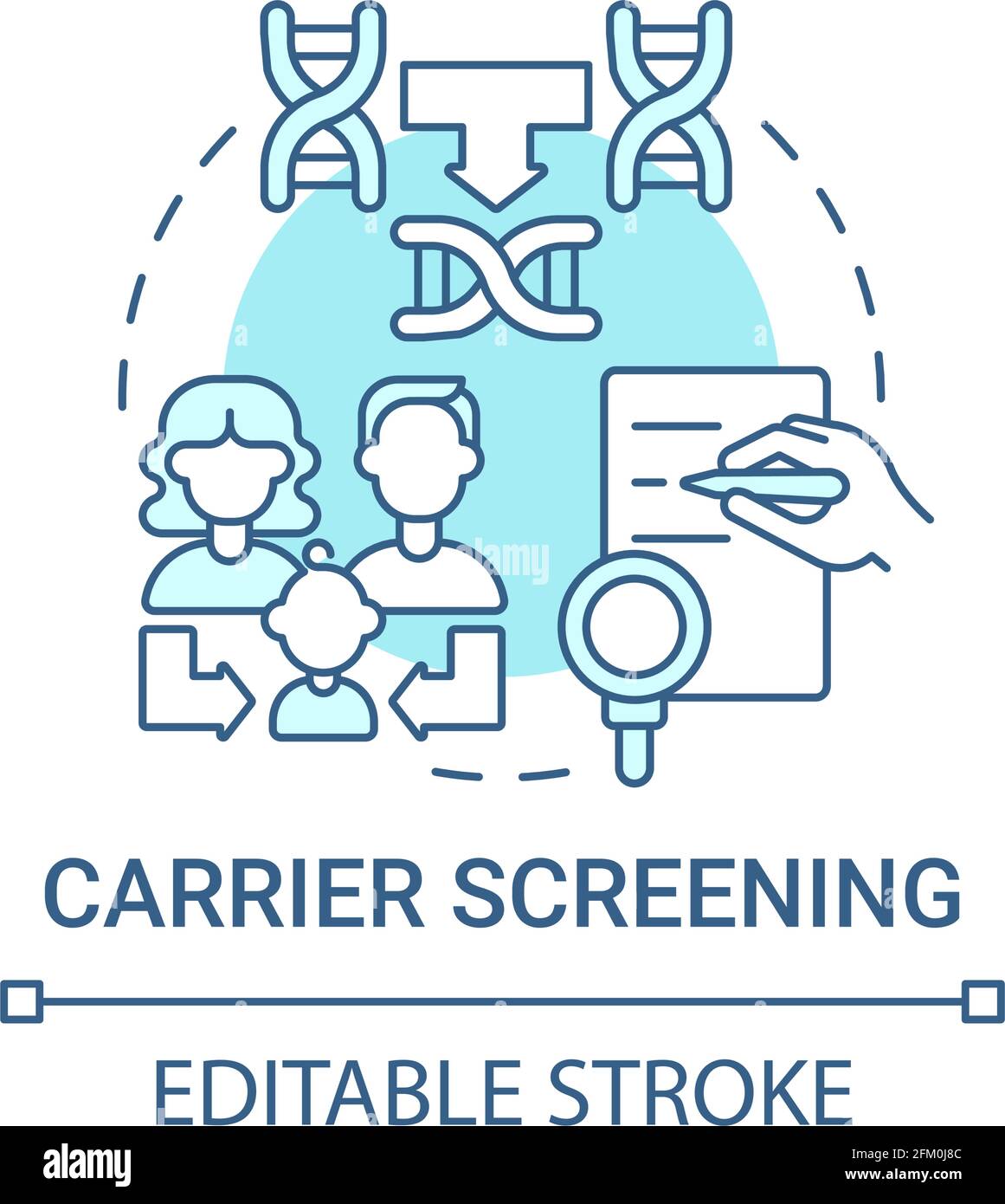 Carrier screening blue concept icon Stock Vector Image & Art - Alamy