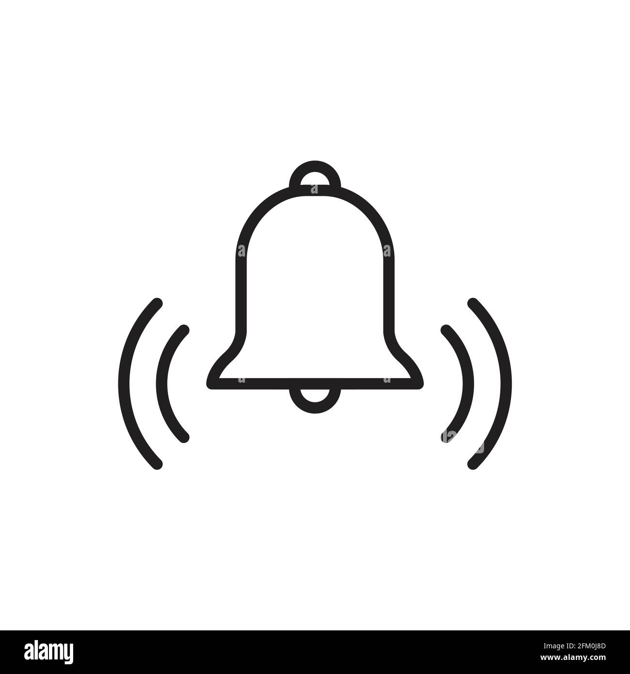 bell outline icon vector for graphic design, logo, web site, social ...