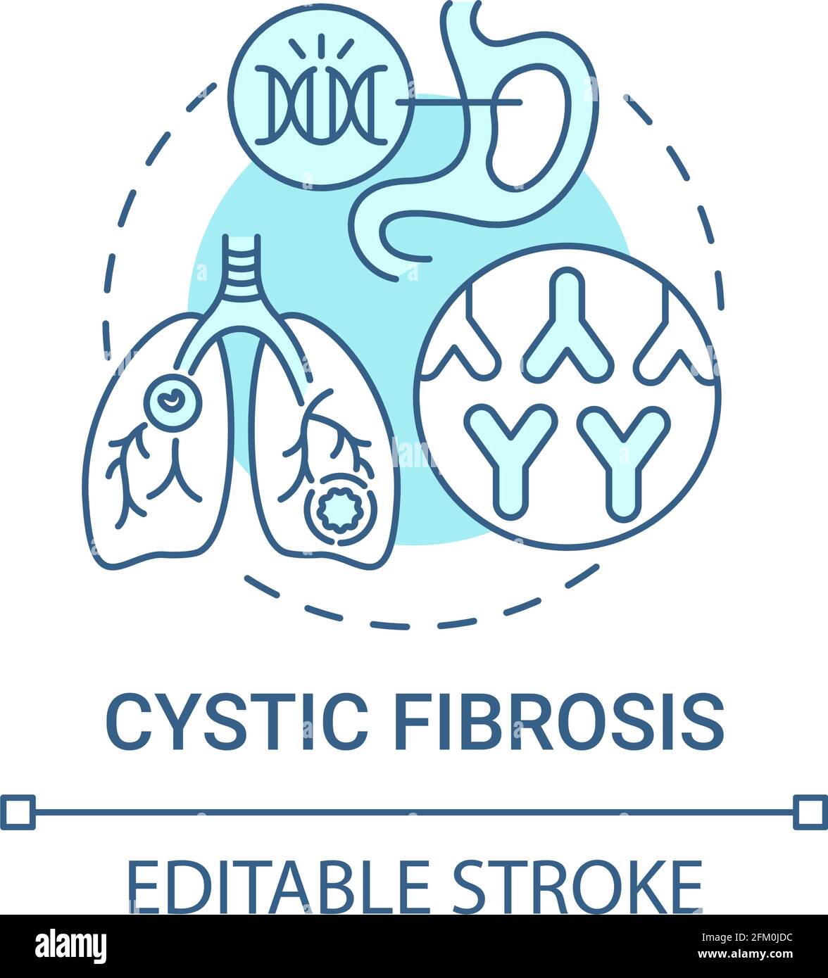 Cystic fibrosis blue concept icon Stock Vector Image & Art - Alamy
