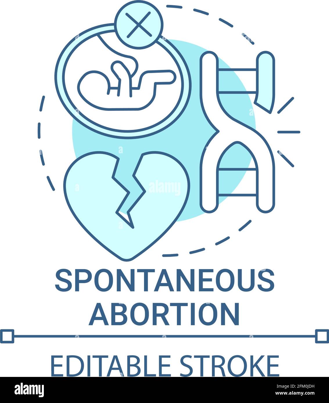 Spontaneous abortion blue concept icon Stock Vector Image & Art - Alamy
