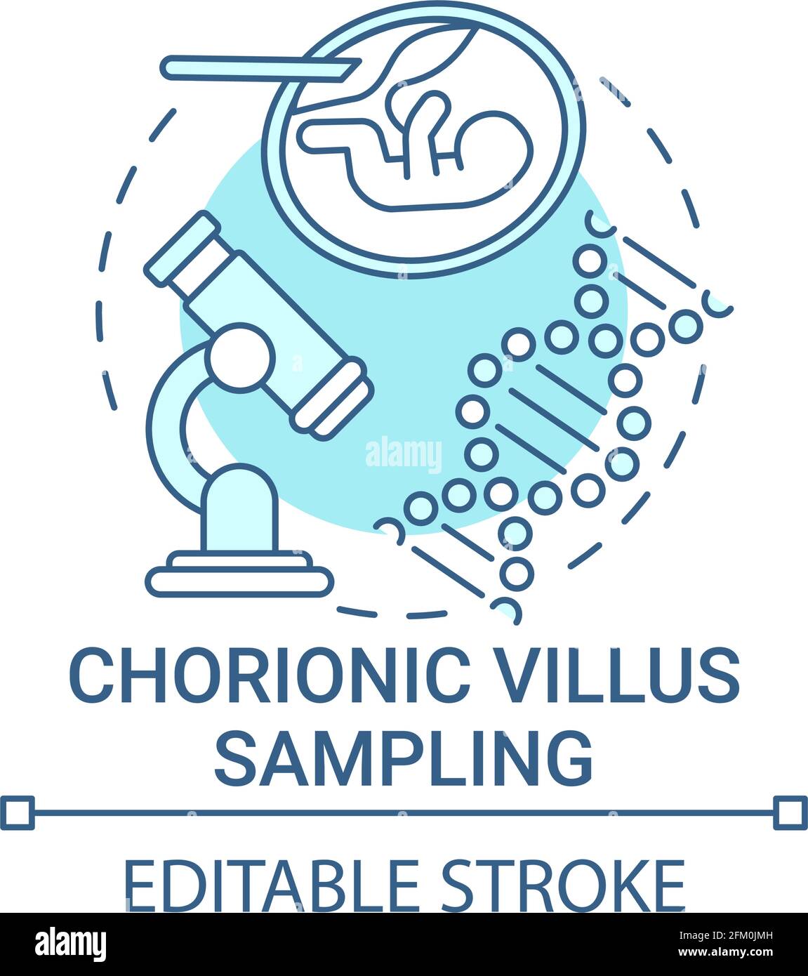 Chorionic villus sampling blue concept icon Stock Vector Image & Art ...