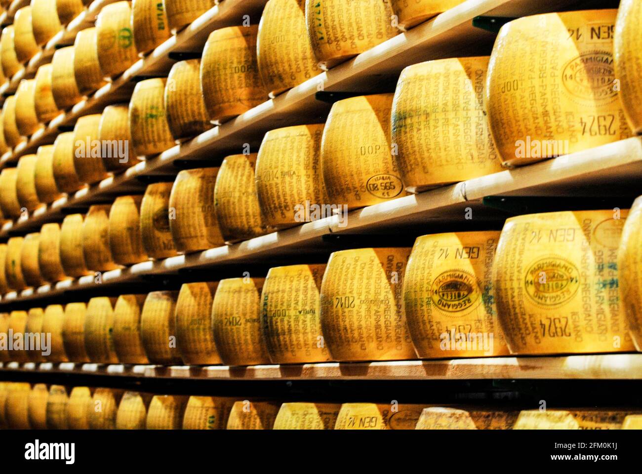 Round wheel of parmesan, Typical Italian Cheese Stock Photo - Alamy