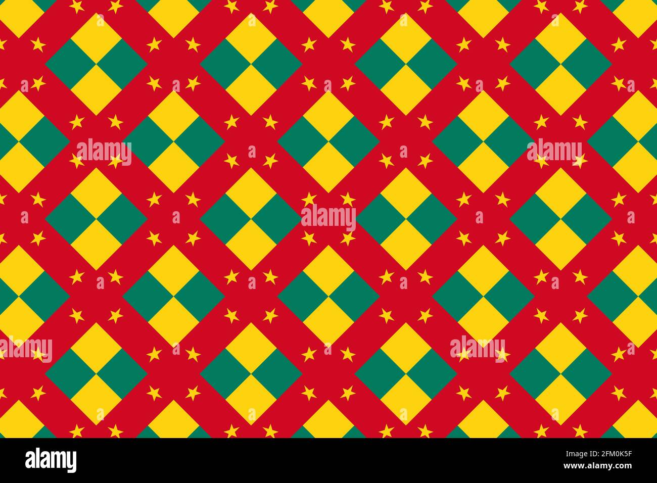 Simple geometric pattern in the colors of the national flag of Cameroon ...
