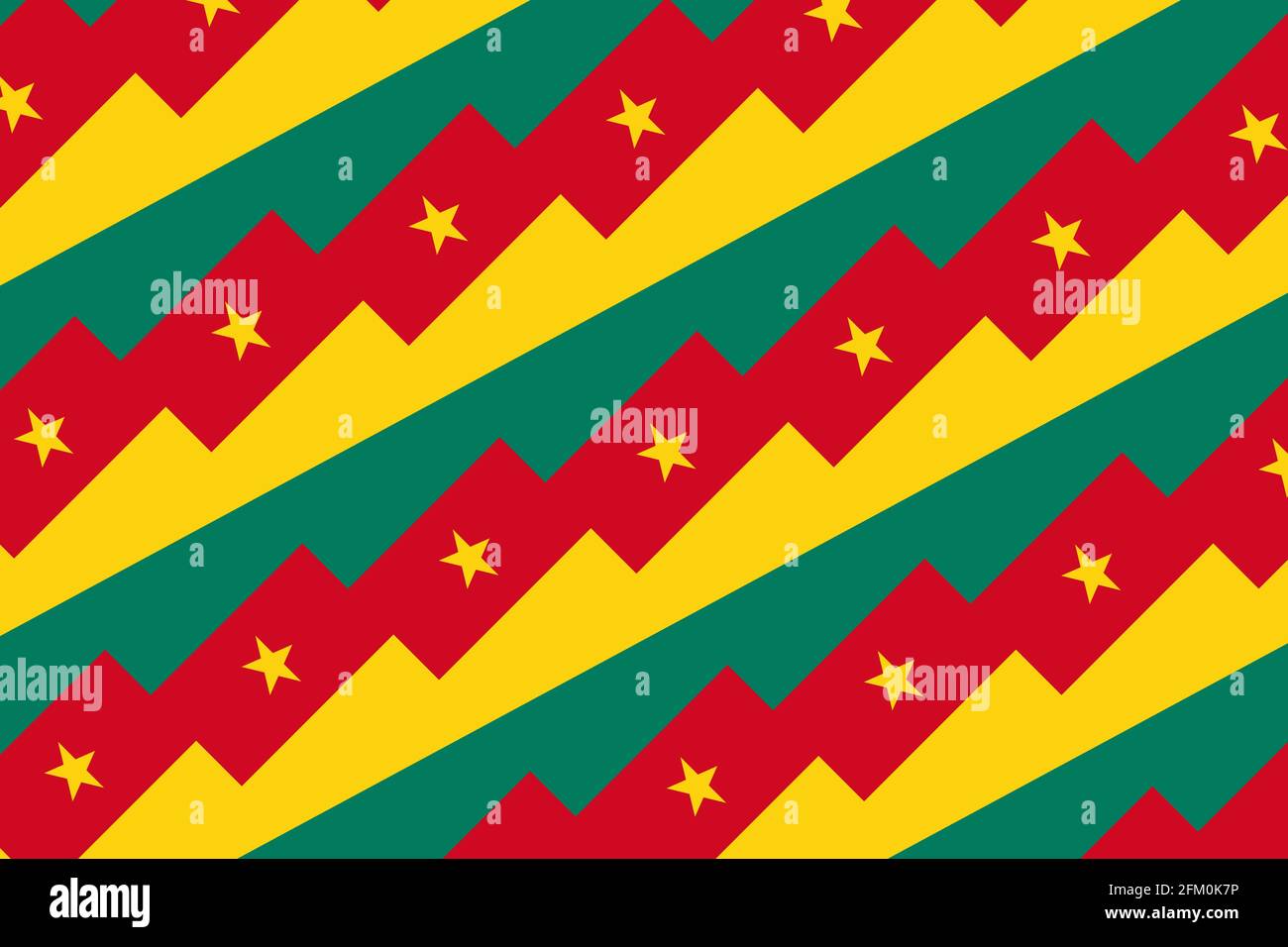 Simple geometric pattern in the colors of the national flag of Cameroon ...