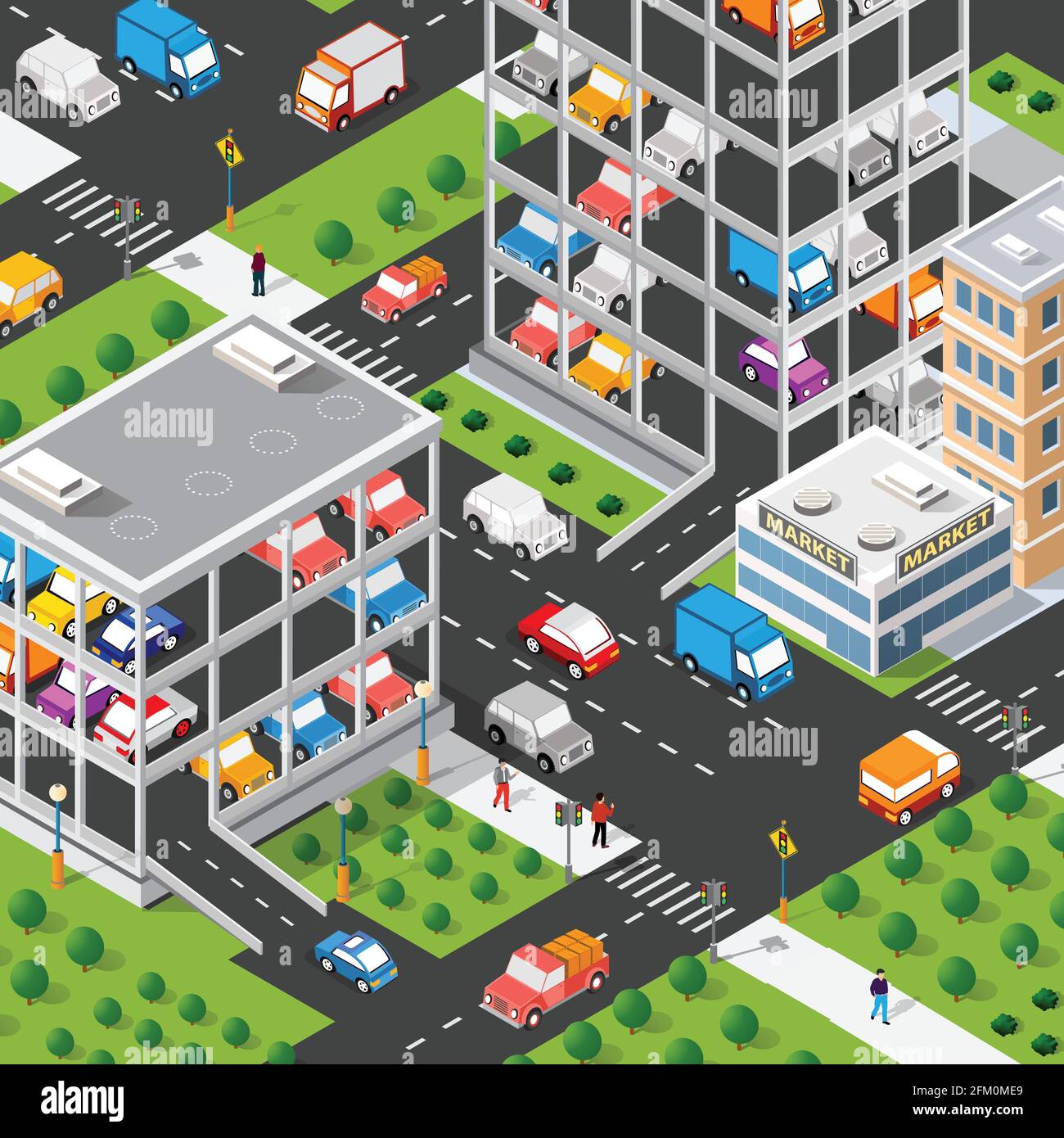 Traffic transport city parking garage parking for to transport Stock ...