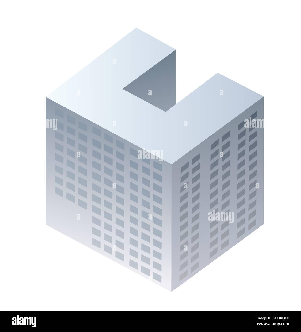 Isometric 3D dimensional skyscraper building of the modern Stock Vector ...