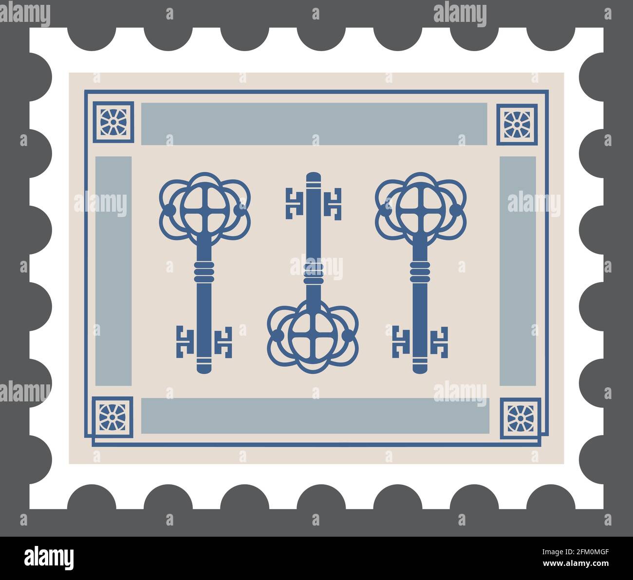 Retro postage stamps Stock Vector Images - Alamy