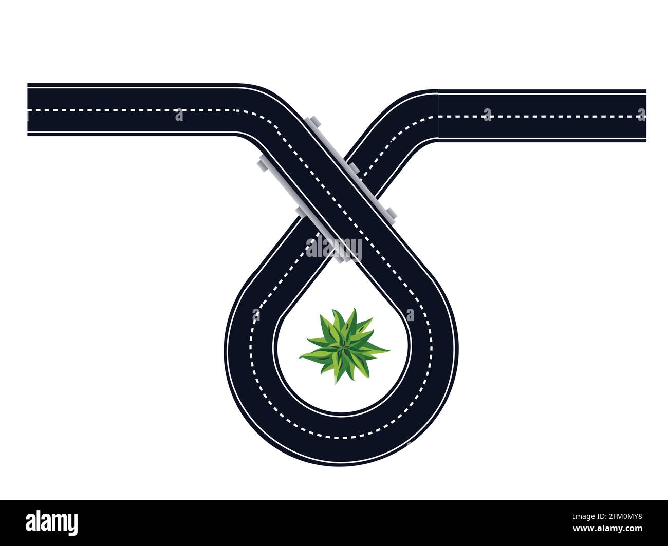 Crossroads aerial view Stock Vector Images - Alamy