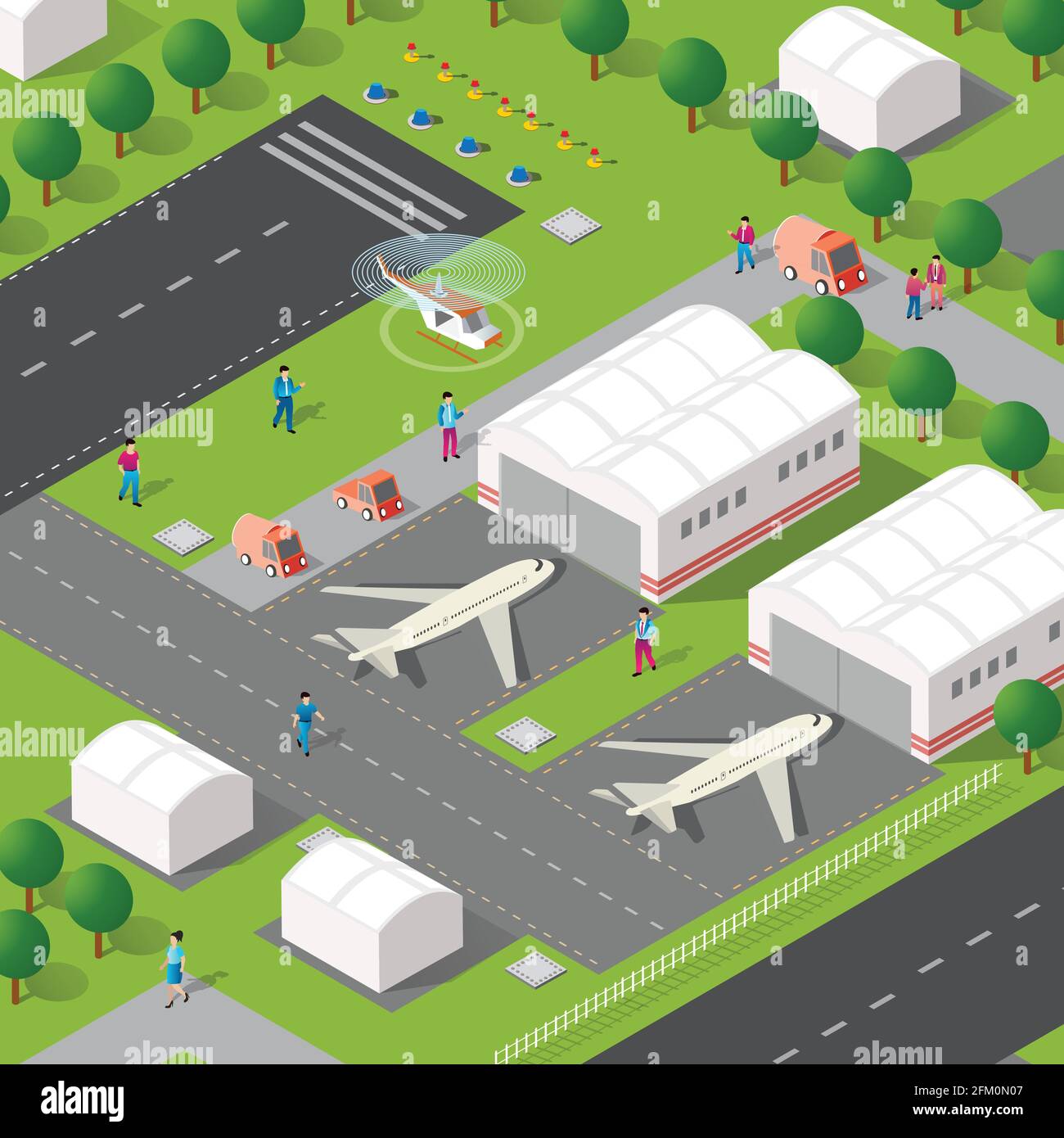 Isometric 3D illustration of the city quarter with houses Stock Vector ...