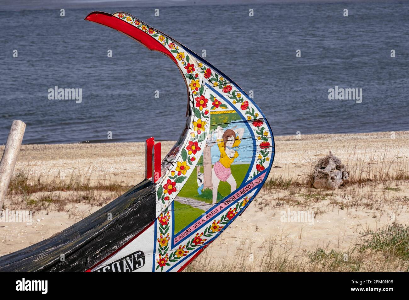 Details of the Traditional "Moliceiro" Boats used by Fisherman in Ria ...