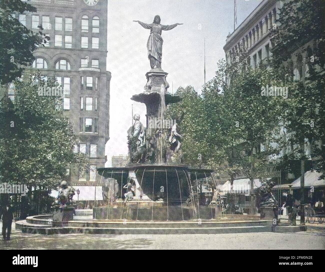 United States of America, Ohio State, the Fountain at Fountain Square ...