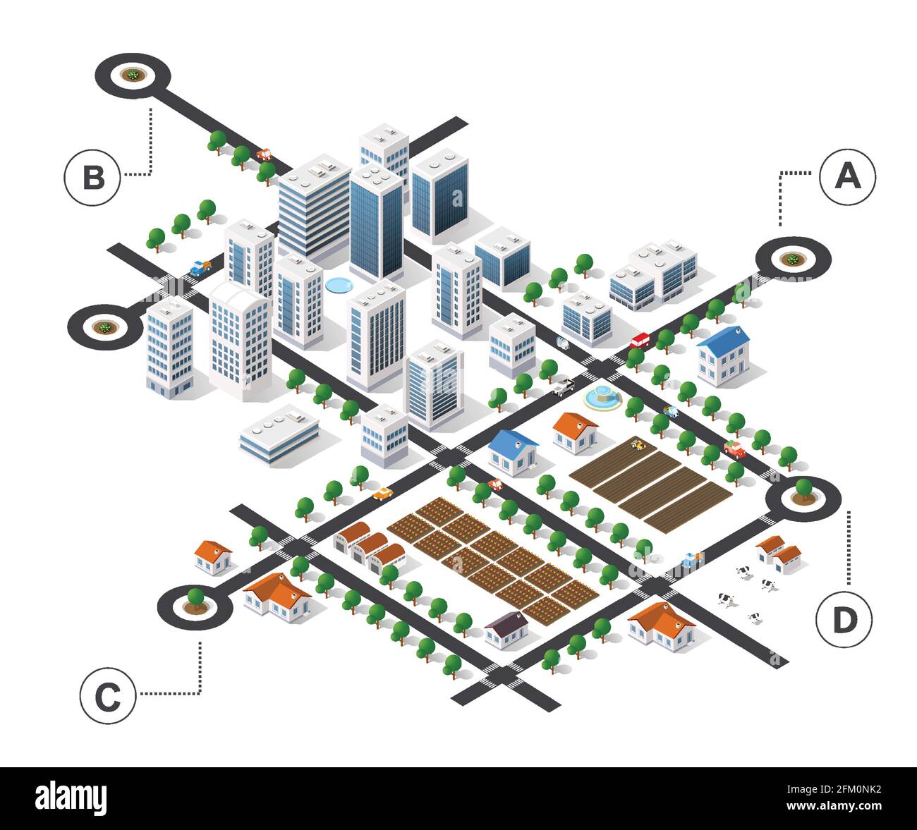 City isometric infographics there are diagram, building Stock Vector ...