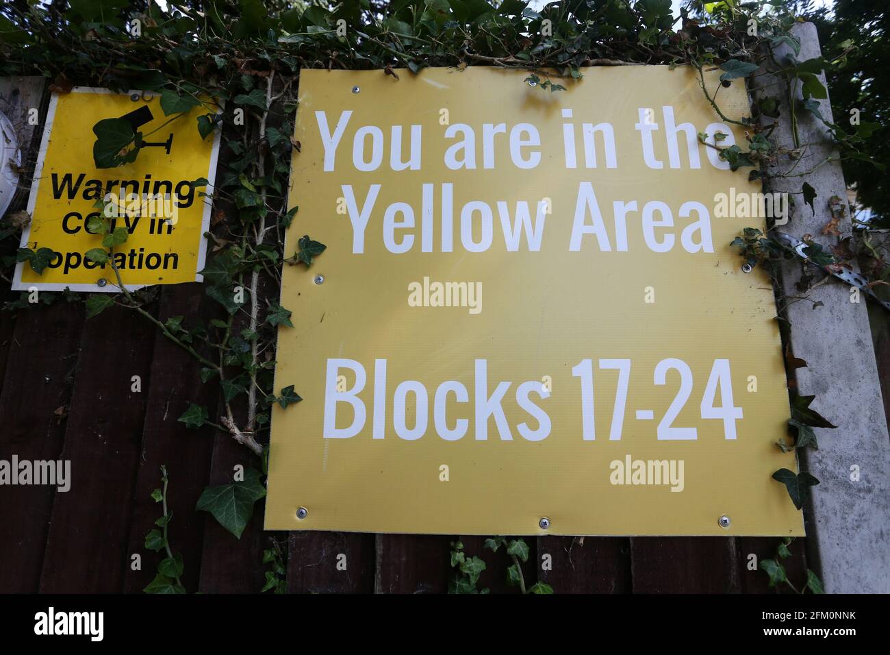 Yellow area signage ahead of Essex Eagles vs Middlesex, Vitality Blast ...