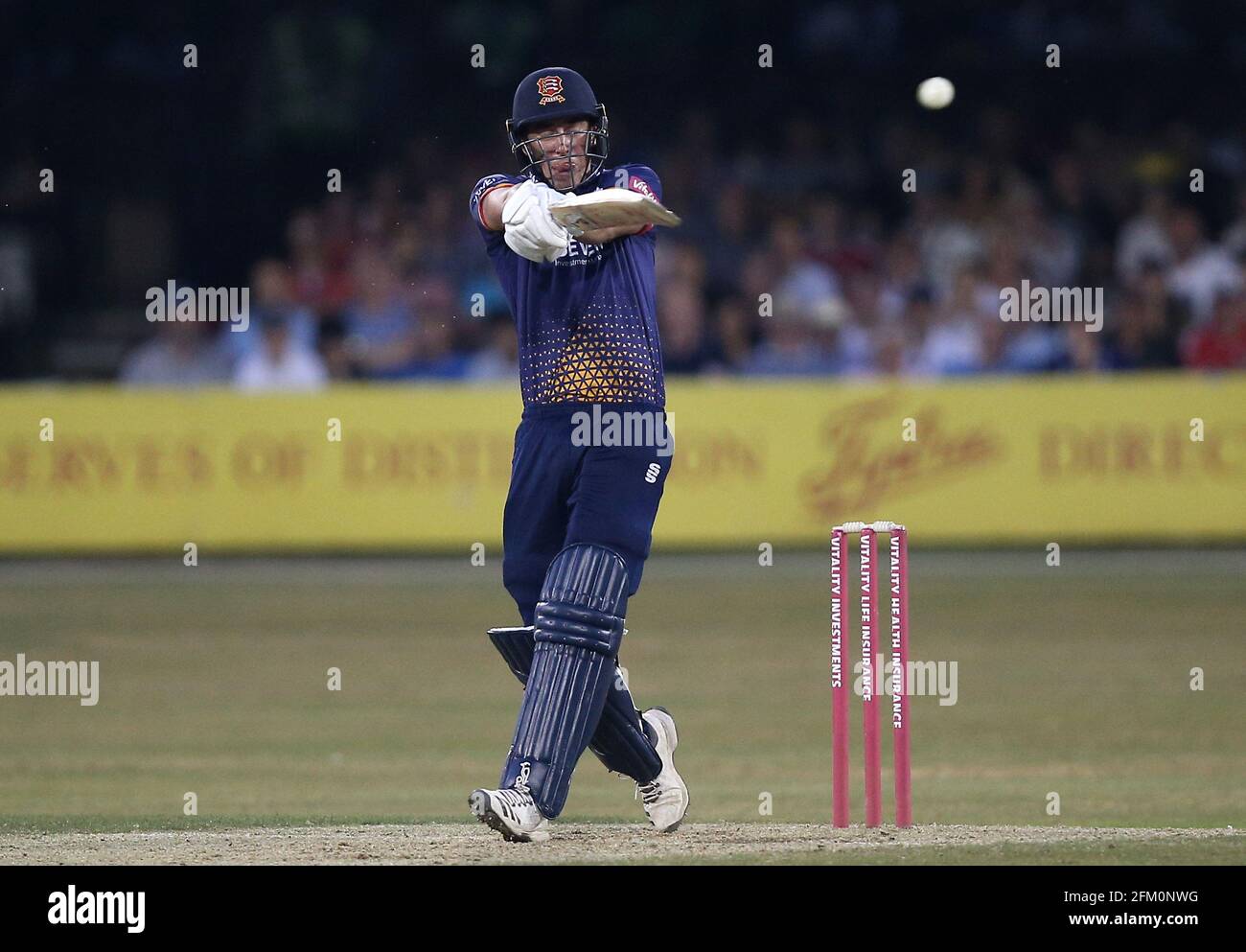 Daniel Lawrence hits 4 runs for Essex during Essex Eagles vs Middlesex ...