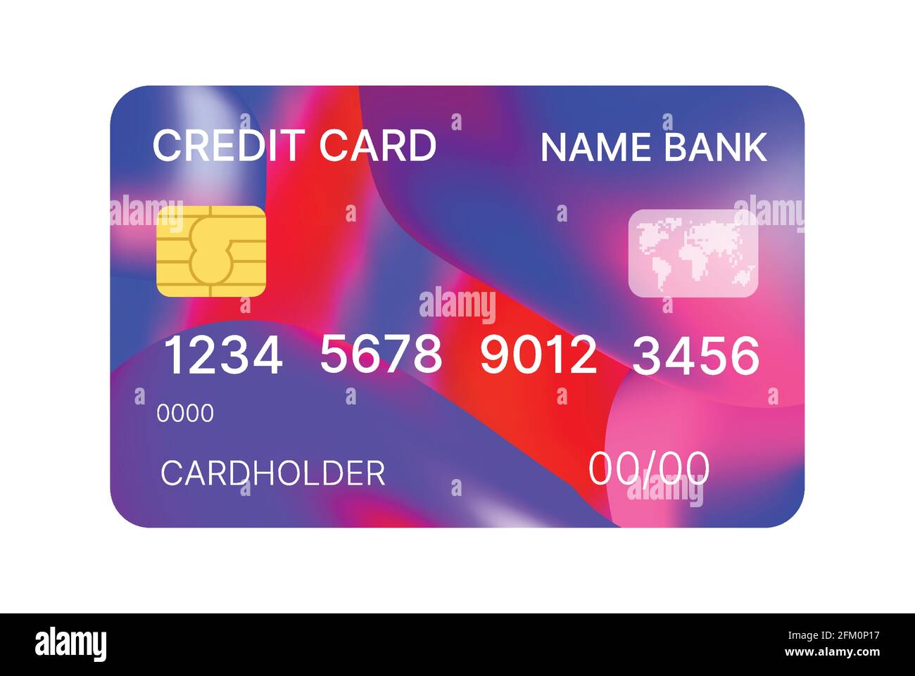 Credit cards multicolor template vector with abstract design Stock ...
