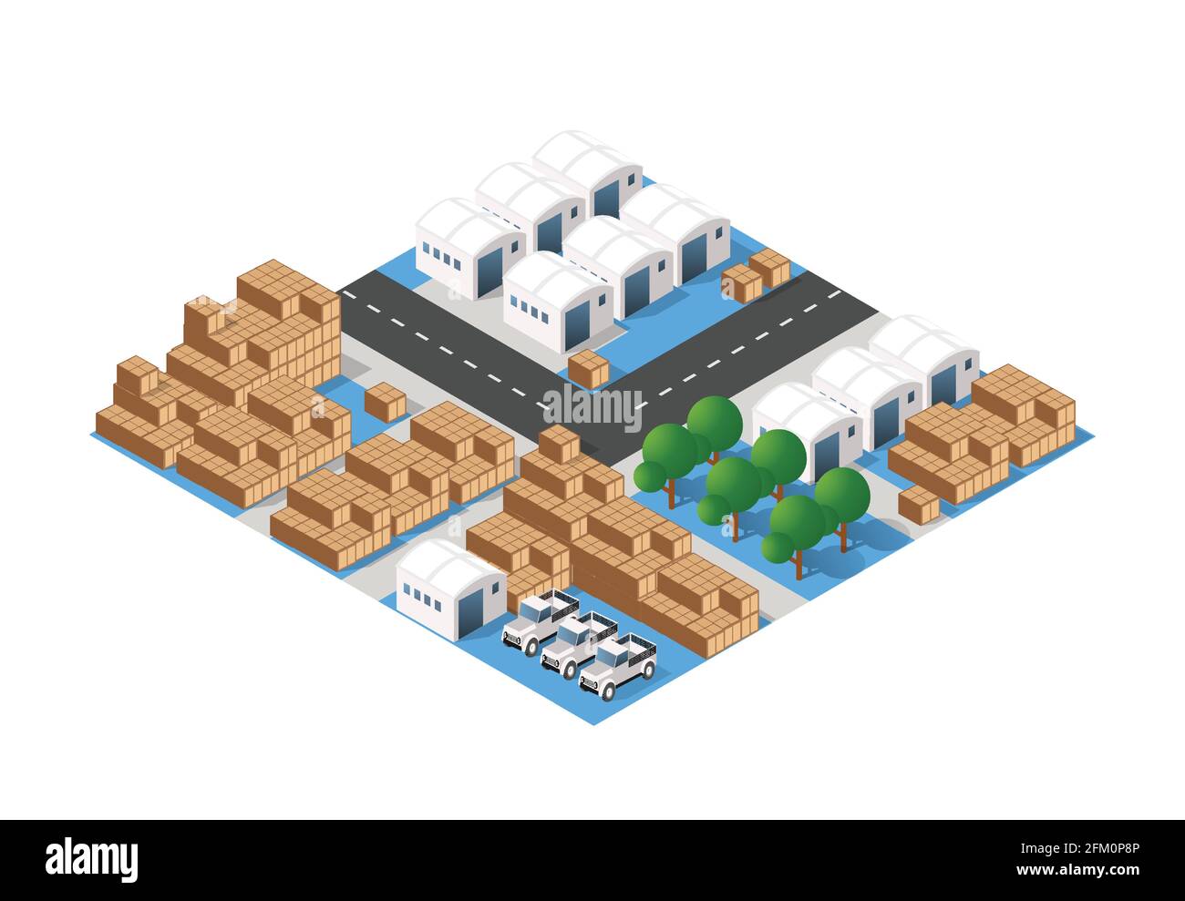 Isometric 3D city module industrial urban factory which includes ...