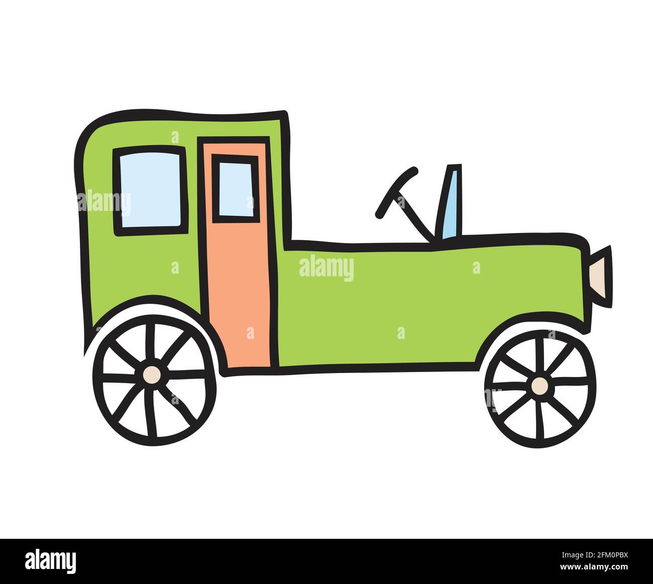 Vector toy cartoon sketches object element retro of car pictures Stock ...