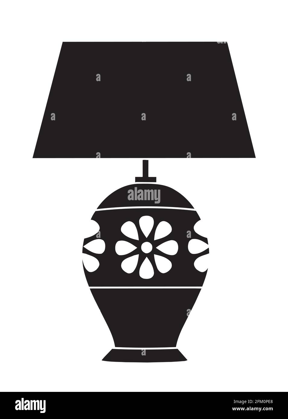 Vector decoration object element retro of table floor lamp Stock Vector ...