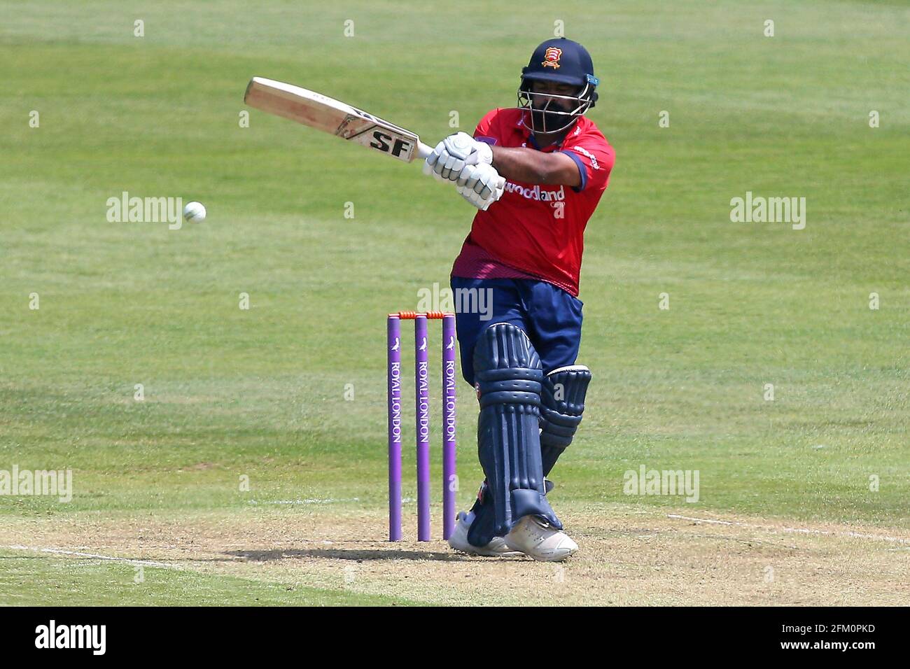 Ashar Zaidi in batting action for Essex during Gloucestershire vs Essex ...