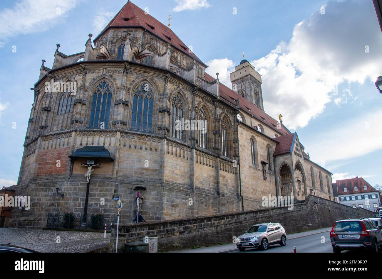 Bamberg, Germany - 13.4.2021. View of the parish church of Our Lady in ...