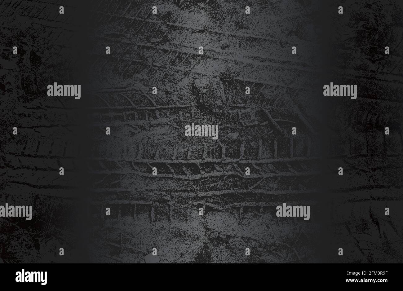 Luxury black metal gradient background with distressed tire tracks on ...