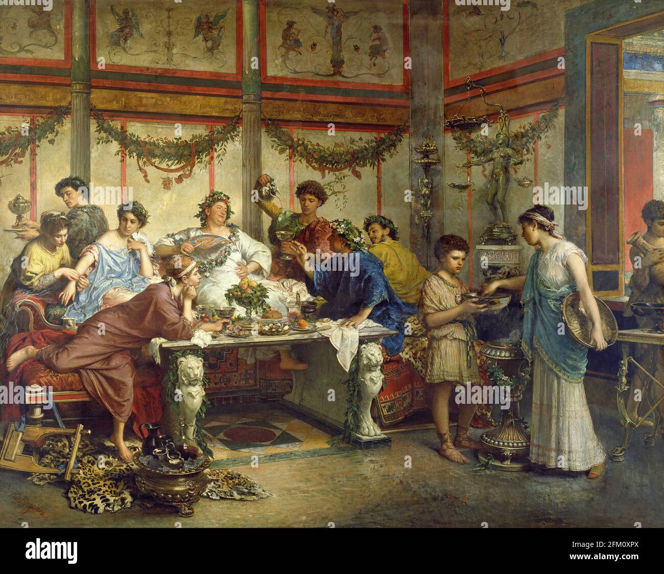 Roman banquet hi-res stock photography and images - Alamy