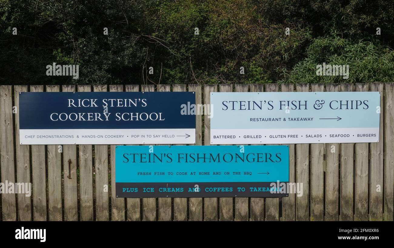Signs on the Camel Trail pointing to Rick Steins Fish and Chip Shop ...