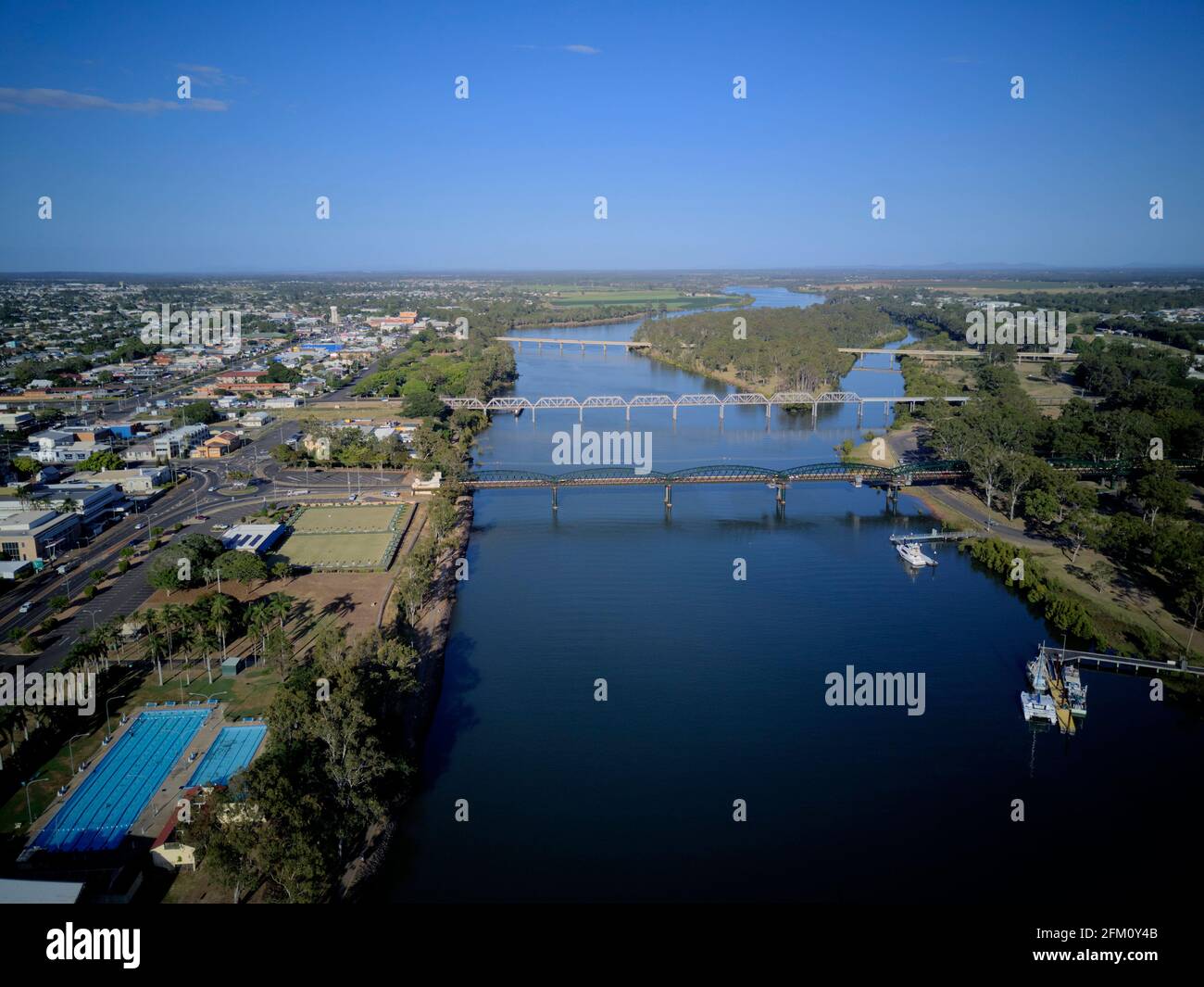 Aerial of Bundaberg Queensland Australia Stock Photo - Alamy