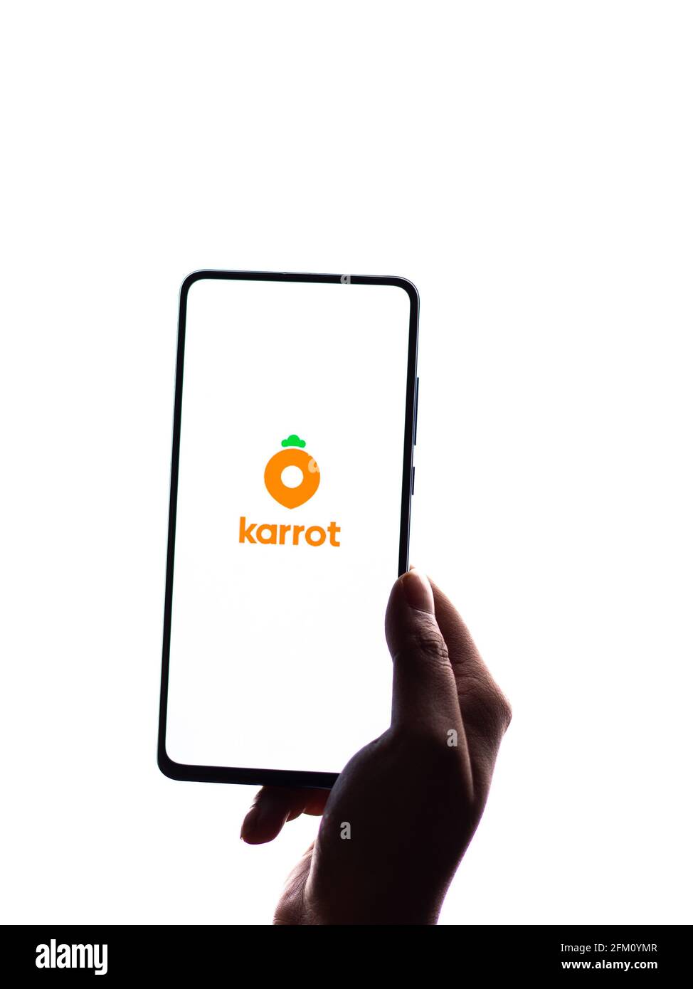 Assam, india - May 04, 2021 : Karrot logo on phone screen stock image Stock Photo - Alamy