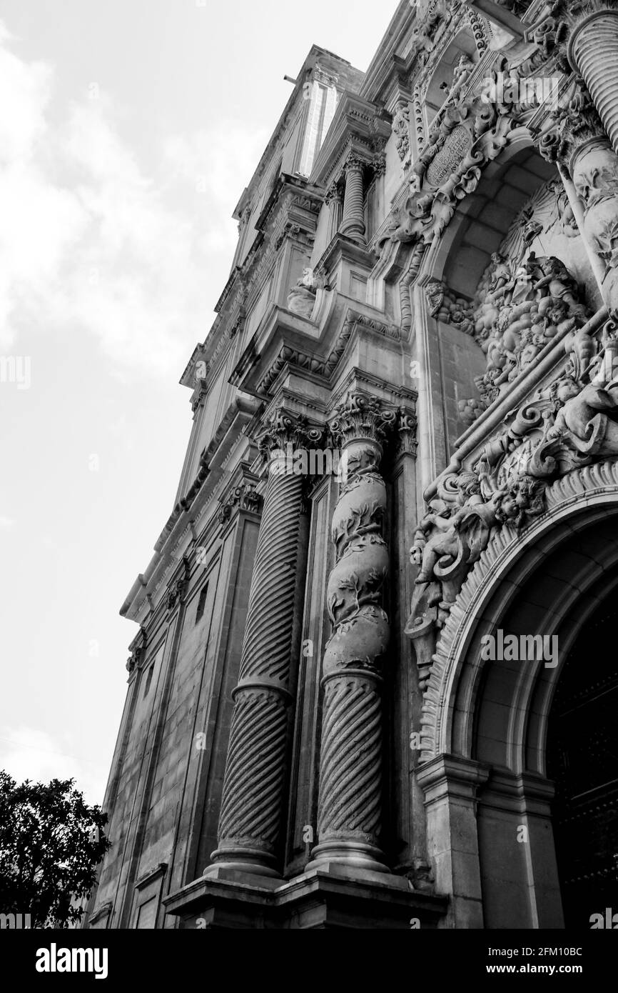 Elche, Alicante, Spain- May 5, 2021: Main entrance and beautiful ...