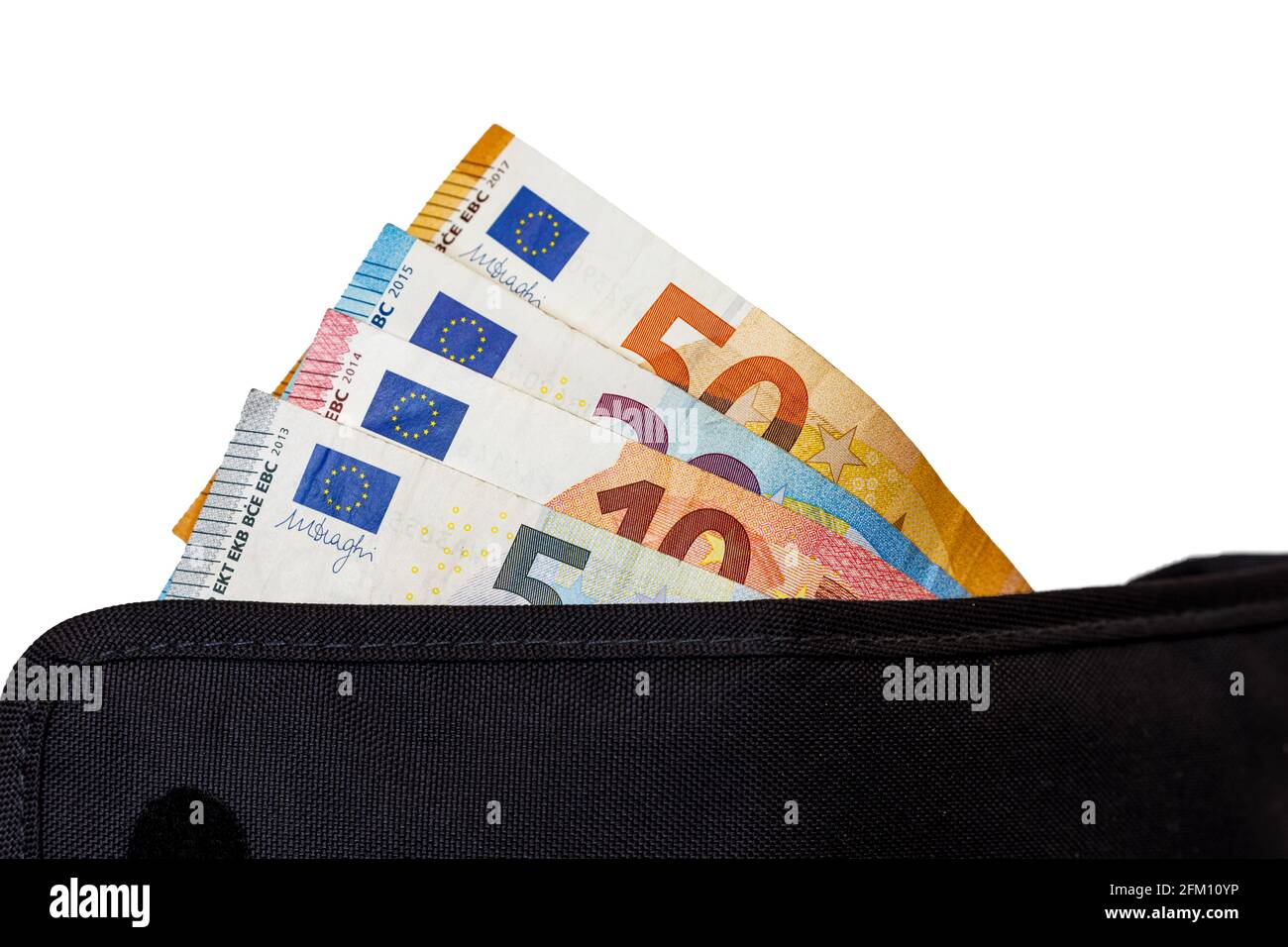 A wallet with euro banknotes Stock Photo - Alamy