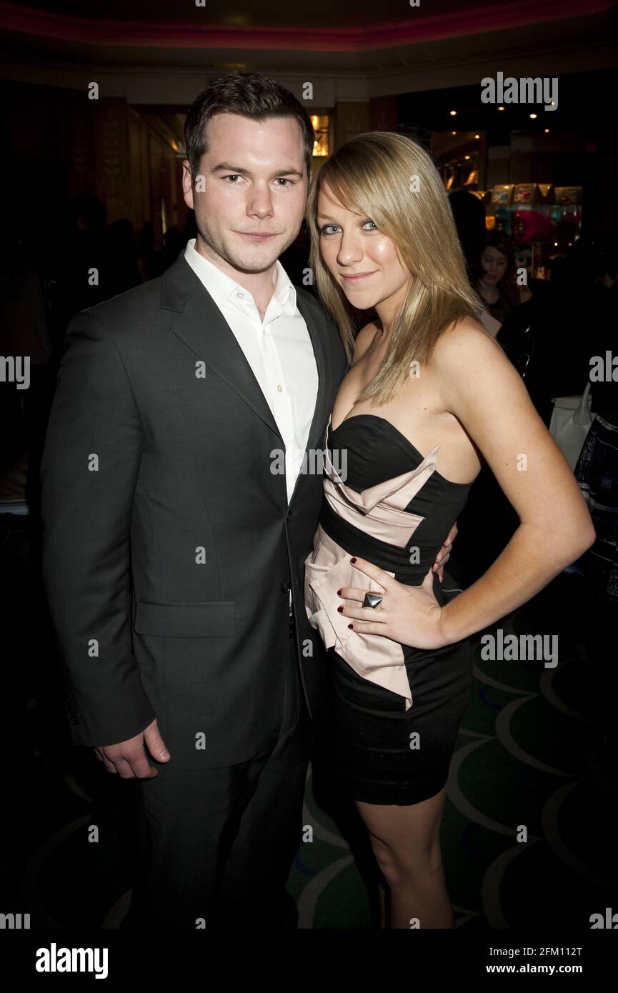 Chloe Madeley and Partner Glen Carwick attend the Musical 'Wicked ...