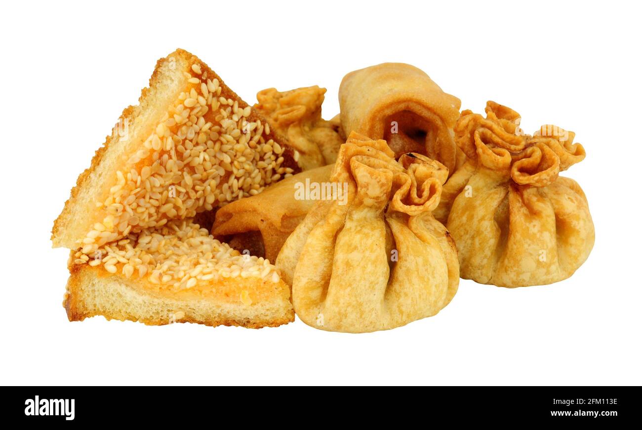 Chinese prawn toast and spring rolls hi-res stock photography and ...