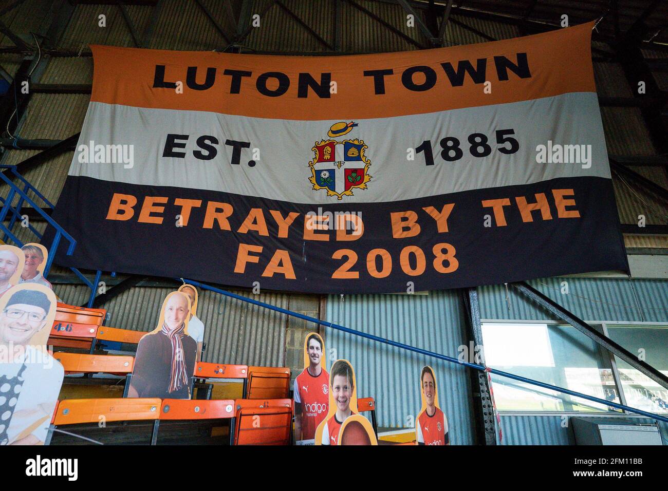 Luton, UK. 04th May, 2021. General view of a Luton Town ‘Betrayed by ...