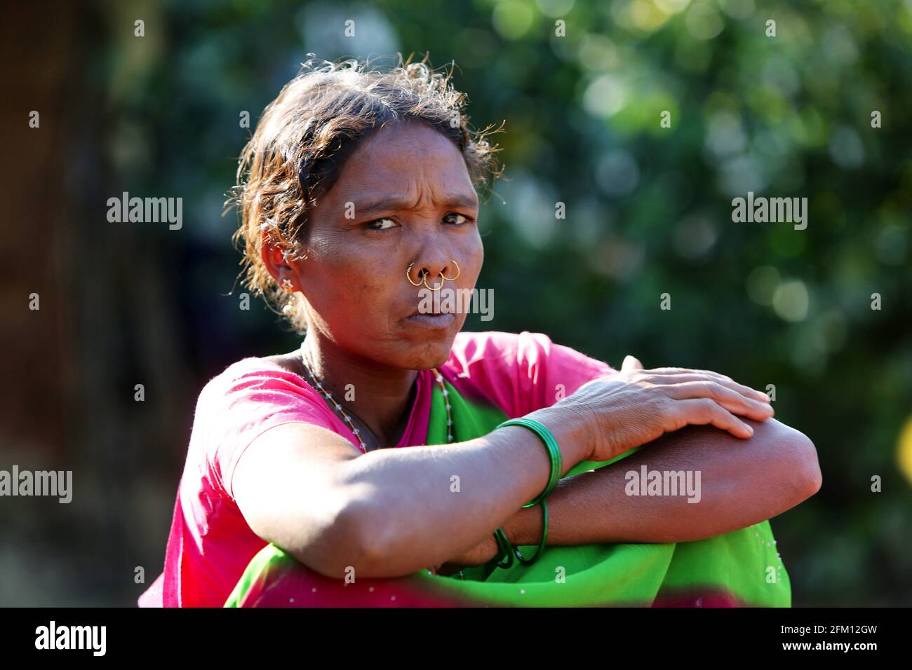 Kodhu tribal woman at Korrakothavalasa Village in Araku, Andhra Pradesh ...