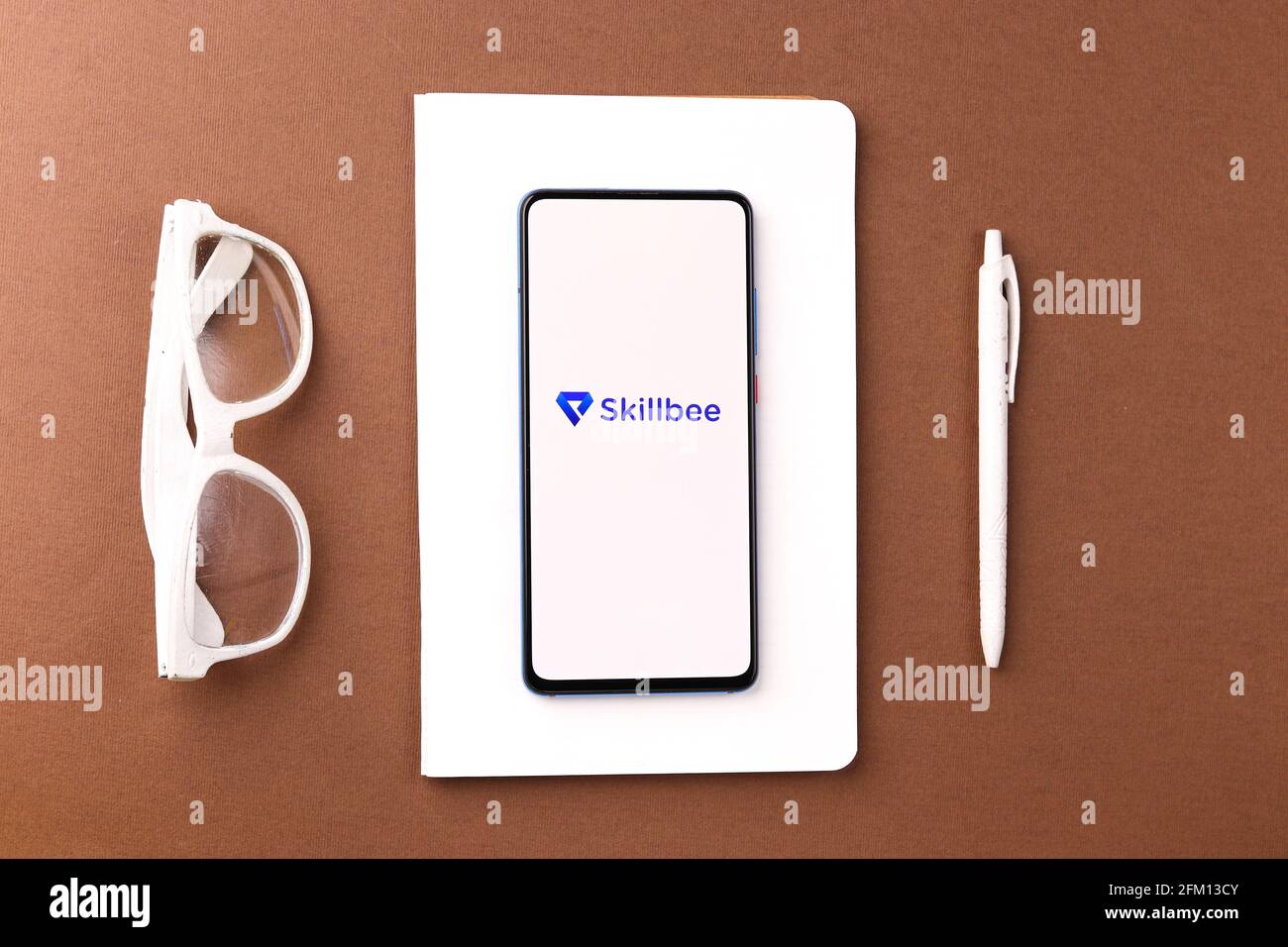 Assam, india - May 04, 2021 : Skillbee logo on phone screen stock image ...