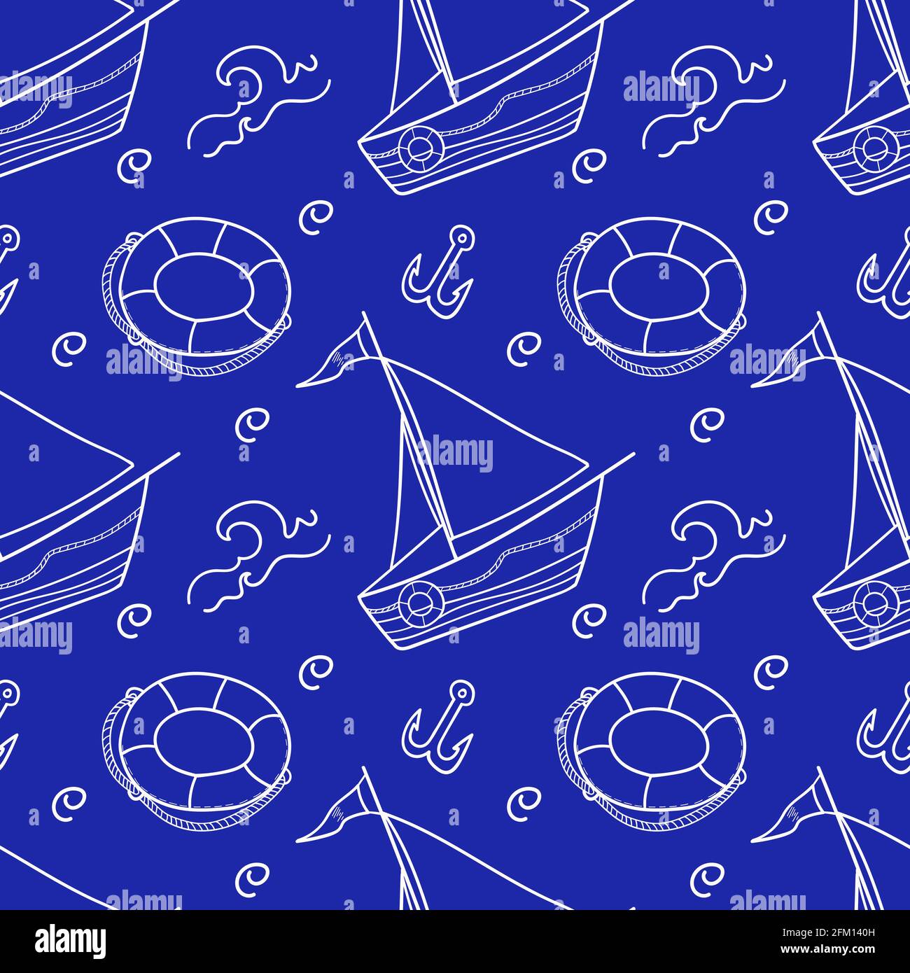 Nautical pattern Stock Vector Images - Alamy