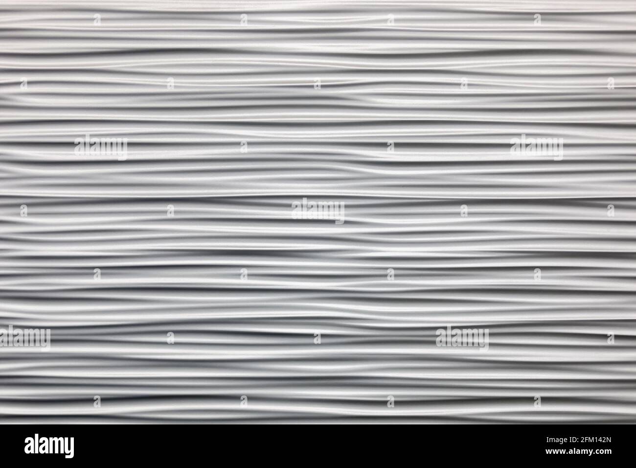 Wall texture with wavy horizontal stripes. Gray convex putty. Stylish ...