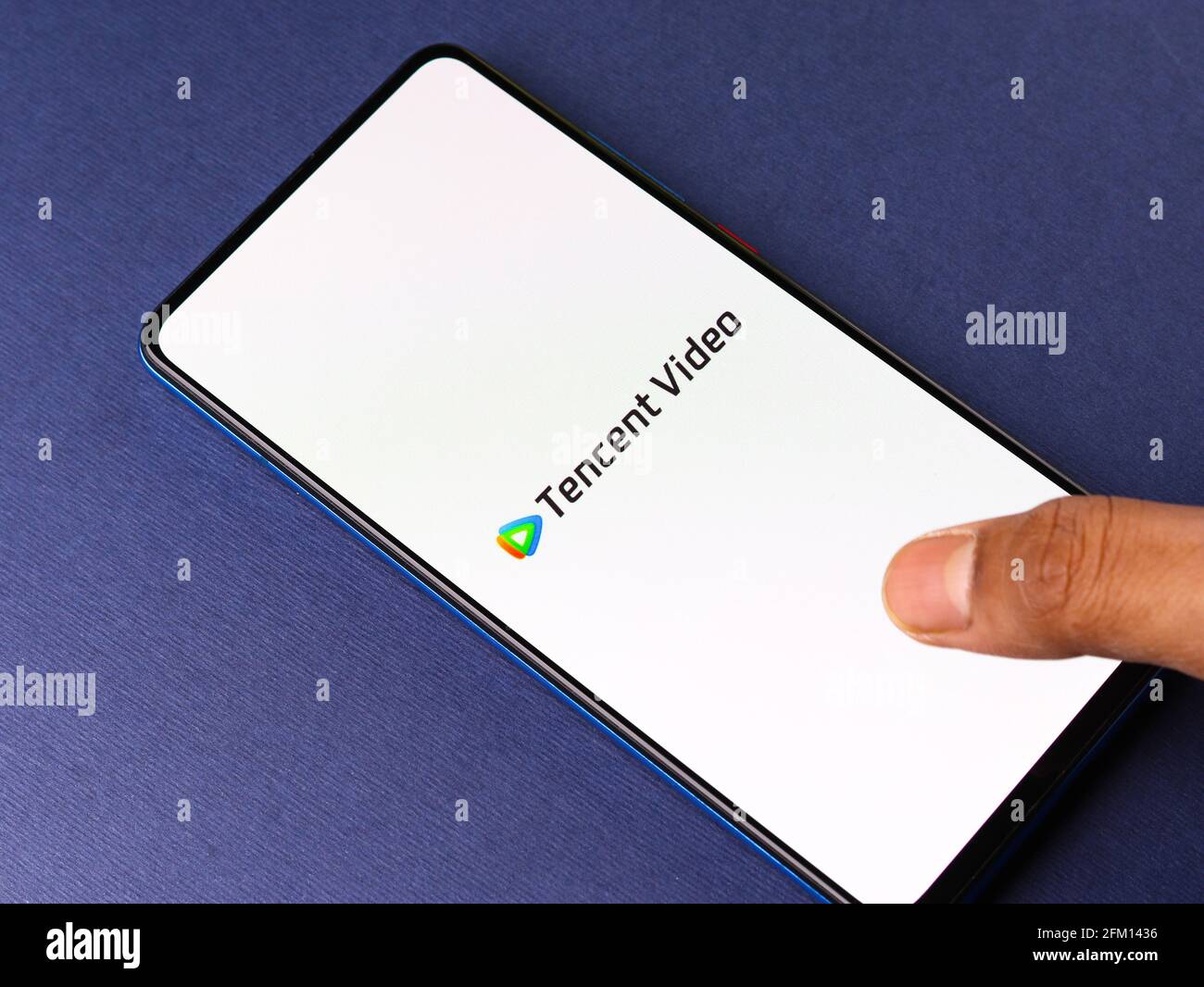 Assam, india - May 04, 2021 : Tencent Video logo on phone screen stock ...