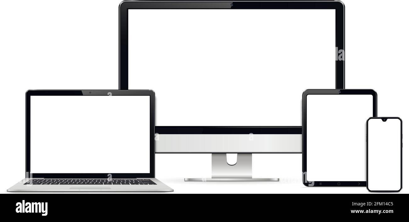 White screen display Stock Vector Images - Alamy